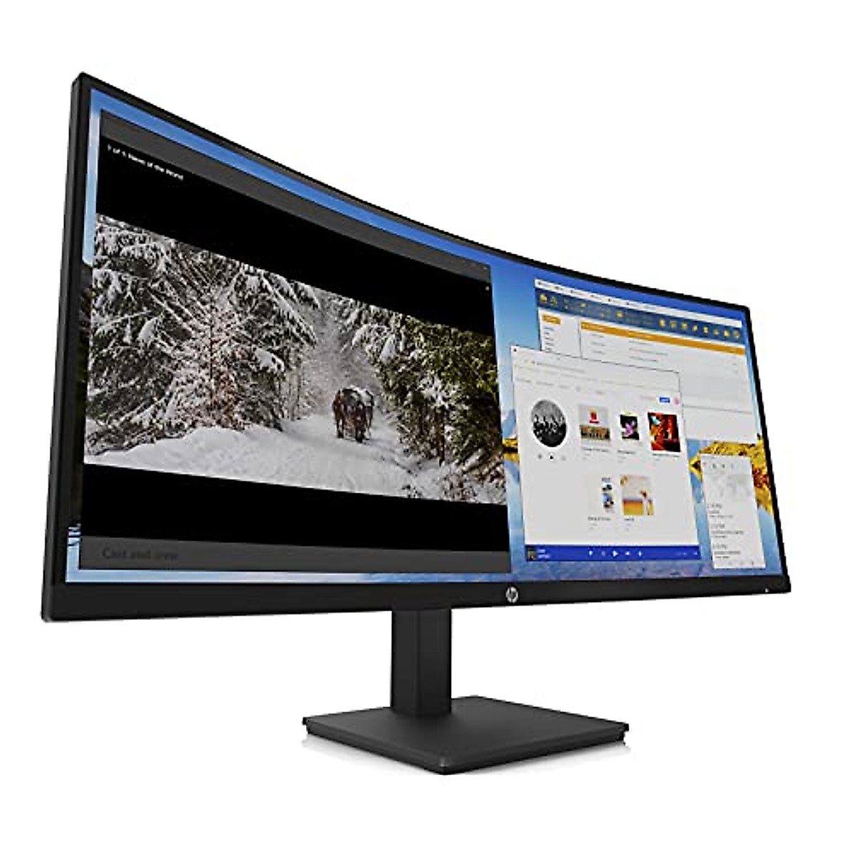 HP 34-inch Curved Monitor VA W-QHD 5ms 100Hz Display (M34d, Black)