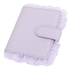 Camera Picture Holder, Universal Mini Film Photo Album with Cute Lace for Display (Purple)