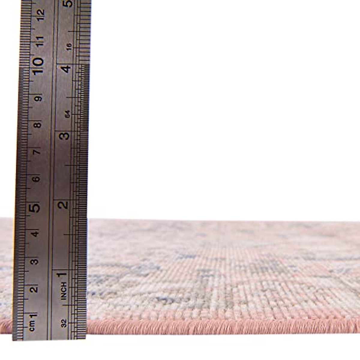 Unique Loom Whitney Collection Traditional Border Area Rug (8' 0 x 10' 0 Rectangular, Powder Pink)