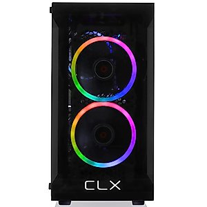 CLX Set Gaming Desktop - AMD Ryzen 7 5700X 3.4GHz 8-Core Processor, 16GB DDR4 Memory, Radeon RX 6600 XT 8GB GDDR6 Graphics, 500GB SSD, 2TB HDD, WiFi, Windows 11 Home 64-bit