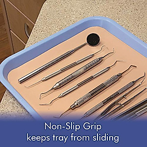 Dental Autoclavable Plastic Instrument Set Up Flat Tray, White, 13.25 Inches x 9.75 Inches, Size B