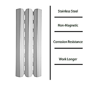Damile Grill Heat Plates Shield Burner Cover Flame Tamer Gas Grill Burner Pipe Tube BBQ Gas Grill Replacement Parts for Broil King 9221-64, 9225-64, 9235-24, 9615-54, Baron 440, Baron 490, Baron 590
