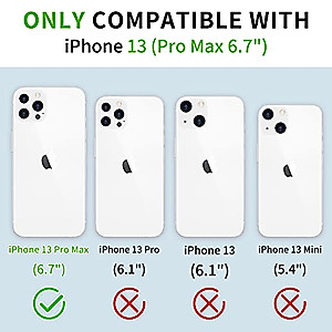 Toplive Wallet Case for iPhone 13 Pro Max,[Makeup Mirror][RFID Blocking] PU Leather Wallet Case with Card Holder Kickstand Wrist Strap Flip Cover for iPhone 13 Pro Max 6.7 Inch 2021