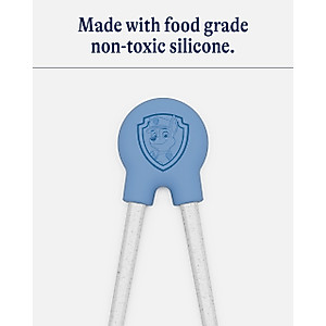 Lalo PAW Patrol Chopsticks For Kids - Set of 2 Training Chopsticks Made of Silicone and Eco-Friendly Wheat Straw PP - Ages: 2 Years And Up - Easy to Clean & Dishwasher Safe - Chase