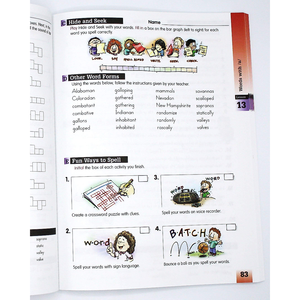 5th Grade Spelling Student Workbook Level E by A Reason For - Fifth Graders Practice Workbooks for Words, Vocabulary & Comprehension Skills - Kids Help Books for Homeschool, Classroom, & Home