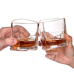 JoyJolt Revere Scotch Glasses, Old Fashioned Whiskey Glasses 11-Ounce, Ultra Clear Whiskey Glass for Bourbon and Liquor, Set Of 2 Glassware