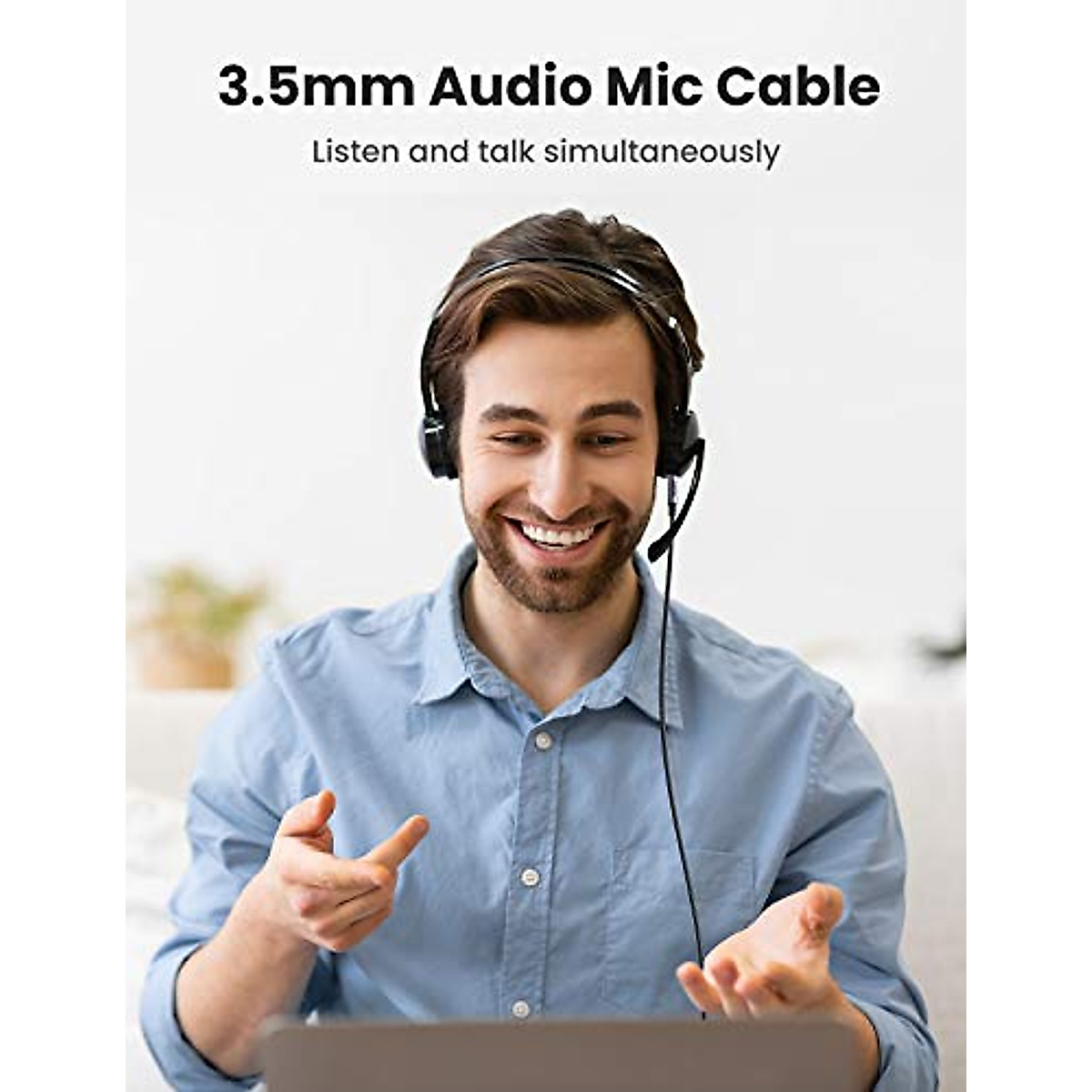 UGREEN 6FT 3.5mm Audio Cable Braided 4-Pole Aux Cord Bundle with Lightning to 3.5mm Adapter Apple MFi Certified Headphone Adapter for iPhone