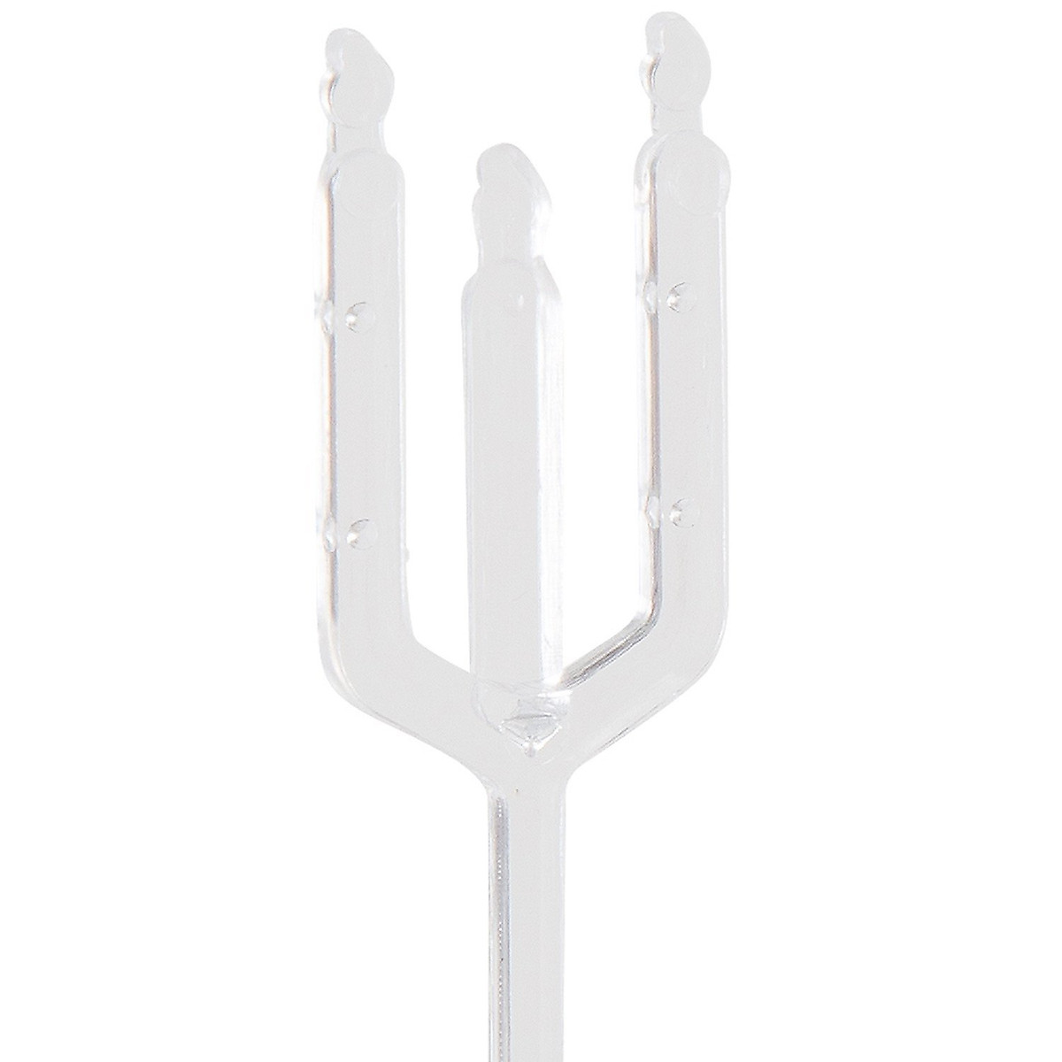 NX Garden 80 PCS 12" Clear Plastic Floral Picks Transparent Fork Shape Head Card Holders Cardettes of Gift Cards, Place Cards, Photos, Food Labels for Weddings, Birthday Parties, Events, Decorations