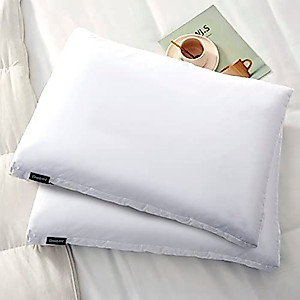 Beautyrest Microfiber Medium Firm 2-Inch Gusset Feather 2 Pack Bed Pillows, King (U.S. Standard), White 2 Count