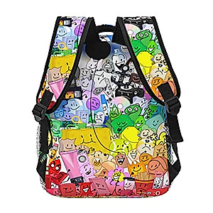 Hei Bai.JZQ Multifunction Casual Canvas Bag,Anime Backpack Daypack Bookbag Outdoor Durable