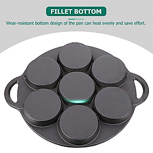 Cabilock 6 Cup Egg Frying Pan Non Stick Egg Burger Steak Pan Breakfast Skillet Cooker Multipurpose Pancake Pan Omelet Cooker Griddle