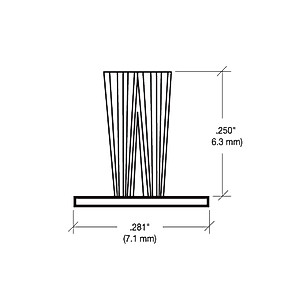 CRL W125C .250" (6.3 mm) Storefront Door Pile Weatherstrip - 100'