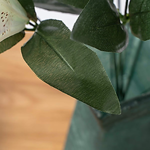 Simply Elegant 22" Artificial White Tiger Lily Bundle (10 Flowers) 30 Leaves Real Touch Fake Flowers for Home Garden, Office, Flowers Arrangement, Wedding Centerpiece, DIY