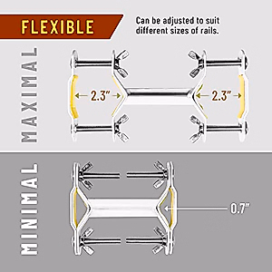 Vinazone Patio Umbrella Holder, Heavy Duty Deck Umbrella Mount, Umbrella Holder for Deck Railing, Deck Mount Umbrella Holder, Umbrella Deck Mount, Umbrella Clamp for Fence, Railing, Deck- 2Pack -White