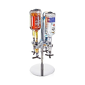 True 4 Bottle Liquor Tap, Whiskey Bottle Holder, Whiskey Dispenser, Shot Dispenser for Liquor Bottles, Liquor Bottle Dispenser, Set of 1