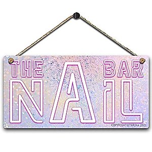 The Nail Bar 12.5X25 CM Vintage Look Decoration Art Hanging Sign for Home Kitchen Bathroom Farm Garden Garage Inspirational Quotes Wall Decor
