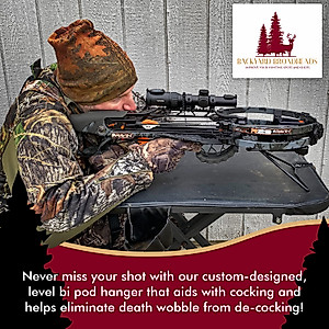 4N1 Lite Ravin Crossbow Accessory Hanger - Picatinny Bipod Accessory, Kickstand Rest, Shooting Rest, Cocking & De-Cocking Aid, Compatible with Ravin r9, r10, r15, r20, r29, r29x (9.8 oz), Black