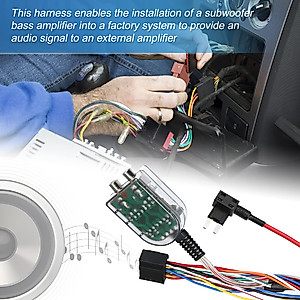 X AUTOHAUX Car Add an Amp Amplifier Adapter Interface to Radio System for Chevrolet Silverado 2007-2013 with Blue Extension Wire Fuse