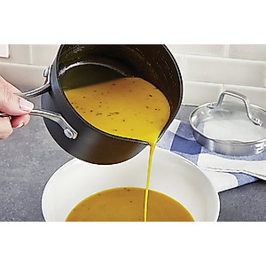 Calphalon 1943332 Classic Nonstick Sauce Pan with Cover, 2.5 quart, Grey
