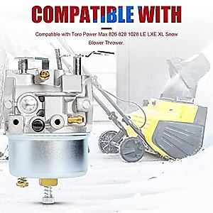 YOFMOO Adjustable Carburetor Compatible for Tecumseh 640349 640052 640054 640058 640058A HMSK80 HMSK85 HMSK90 HMSK100 HSMK110 LH318A LH358SA 8HP 9HP 10HP Snowblower Shredder Carb