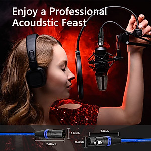 BOYOUYS XLR Cables 3FT 10 Pack XLR Microphone Cable Male to Female Cable 3 Pin Premium Balanced XLR Male to Female Patch Cords for Mic Mixer,Podcast, Studio