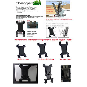 ChargerCity LongArm Xtreme Tablet Beverage Drinks Cup Holder Mount for All Tablet Like Apple iPad PRO Air Mini Galaxy Tab Surface Pro Slate