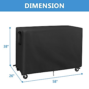 Guisong Flat Top Grill Cover Waterproof for Royal Gourmet 8-Burner Gas Grill with Side Tables Down, Weatherproof Cover for Protecting BBQ Grill/Propane Griddle/Outdoor Grill