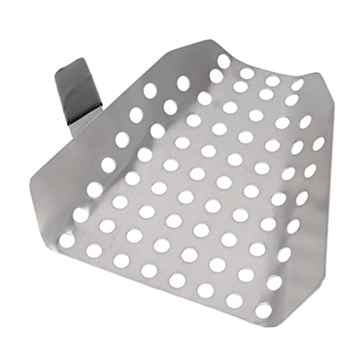 Popcorn Scoop, Single Handle Multi Functional Ergonomic Design Stainless Steel Convenient French Fry Scooper with Holes for Movie Theater