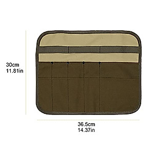 10 PACK Organizer Portable Multi Pocket Canvas Utensil Storage Holder Multi-Purpose Brush Roll Bag Travel Tool Roll Pouch for Camping Barbecue Flatware Hiking