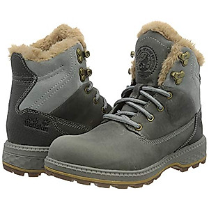 Jack Wolfskin Women's Jack Wt Mid W Hiking Boot, Grey Sand, 9
