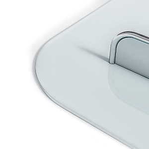 U Brands Floating Magnetic Glass Board with Floating Shelf, 35” x 35”