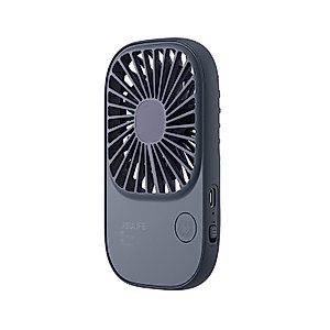 JISULIFE Handheld Mini Lash Fan with Bracket, Small Portable USB Rechargeable Personal Makeup/Eyelash Fan with 3 Speeds for Women Mom Girls Office Outdoor Travel Blue