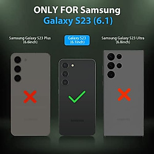 DOSNTO Armor Clear for Samsung Galaxy S23 Case with Raised Alloy for Camera Protection, Military Grade Shockproof Transparent Cover, HD Diamond Back Soft, Slim Phonecase Anti-Fingerprint Scratch