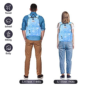 Lvsocrk Kids Backpack for Boys Girls Elementary School Bags for Toddler Kindergarten Primary Bookbag Casual Daypack Bag Travel Backpack for Children 14 Inch Backpack for Laptop (Blue)