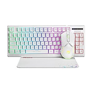 Marvo CM310WH 3in1 Gaming Keyboard, Mouse and Mouse Pad Combo - White