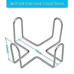 iziusy 2 Pieces 4.5 Inch Stainless Steel Coasters Holder Storage for Both Round and Square Coasters, Hold Up 4 to 7 Coasters
