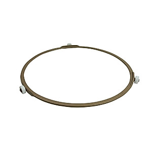 Proshopping 2 PCS Microwave Turntable Ring, 8.7 Inch Rotating Ring Roller, Large Glass Plate Tray Support Holder, Replacement Inner ring - for 12" Microwave Oven Glass Turntable Plate (Brown)