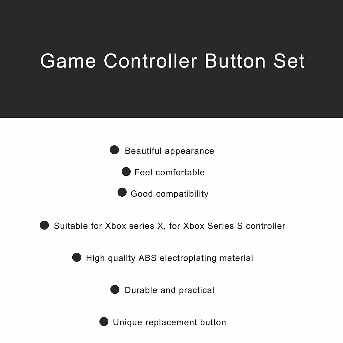 Full Game Controller Plating Button Set, Game Handle Accessories Compatible Beautiful Appearance for Series X(Electroplating Green)