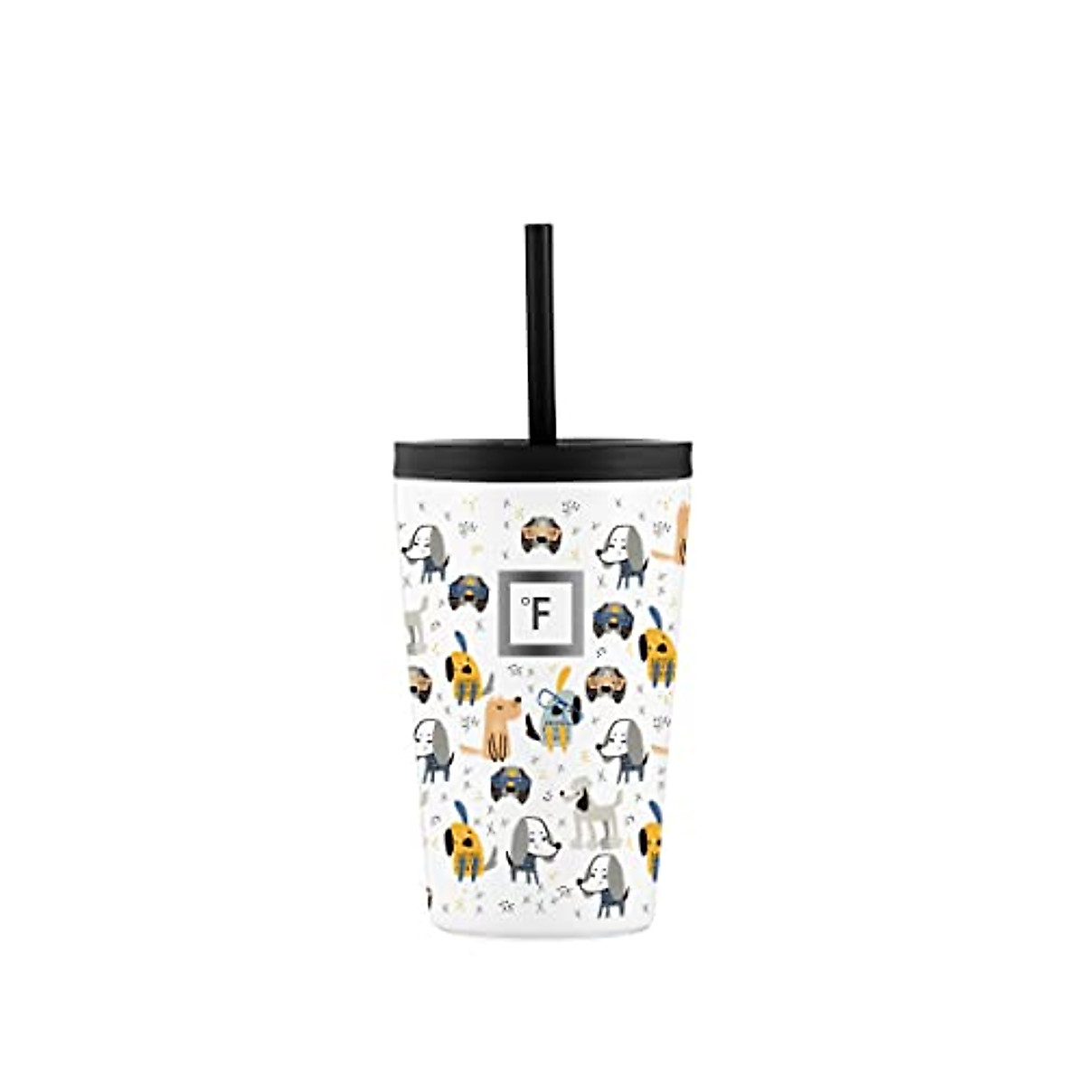 IRON °FLASK Kids Tumblers with Lids & Straws Cup - Double Walled, Drinking Cup Vacuum Insulated Stainless Steel Cups for Hot & Cold Drinks - Non-Slip, Splash & Spill Proof, 12 Ounces