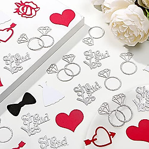 Bridal Shower Decorations, Wedding Confetti, Wedding Decorations for Tables, Bachelorette Party Decorations Diamond Ring Confetti, She Said Yes Confetti for Bridal Shower Engagement Party Decorations