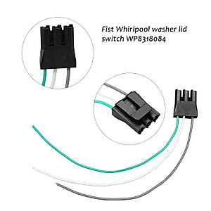 Lid Switch Connector Wire Harness for WP2172937, 2172937, AP6005924, 6005924, PS1173898