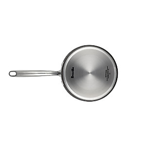 Breville Thermal Pro Hard Anodized Nonstick Sauce Pan/Saucepan with Lid, 3 Quart, Gray