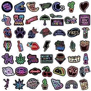 LAGOM DREAMBOAT Fashionable Cyberpunk Style Waterproof Stickers, Create Unique Looks- 50 Pieces per Pack