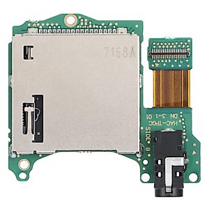 KOSDFOGE PCB Game Card Read Slot for Switch Game Cartridge Tray with Earphone Hole Port Compatible with Switch Repair Part