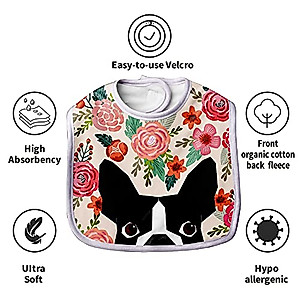 Premium Baby Bibs for Babies Boston Terrier Dog