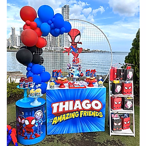 Spider Theme Party Decoration Balloon Garland Set,Spider Birthday Party Supplies,Foil and Latex Balloons for Spider Theme Party Decorations Kids Baby Shower Birthday Party Supplies