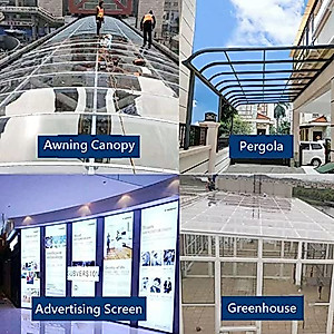 exproyzk Clear Polycarbonate Plastic Sheet - Transparent Glass Replacement Board - Impact Resistant - 1mm Thick (Color : Clear, Size : 1x3m)