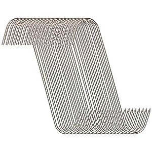 20Pcs Meat Hooks 6 Inches,Alele Stainless Steel Lightweight Hook for Meat Processing Hanging Smoking (Meat Hooks 20 Pack 6 inch 3mm)
