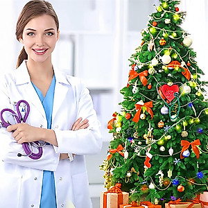 Luejnbogty 1PCS Heart Pendant Decoration, Heart Stethoscope Caring, Heart Stethoscope Decoration Love Christmas Pendant Gift Easy to Use