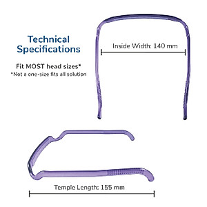 Zazzy Bandz Sunglasses Headband (Made in USA): Curly Thick Hair Headband - Medium & Large Size Glasses Headbands - The Viral Headband (Combo: Original + Relaxed, Ebony)